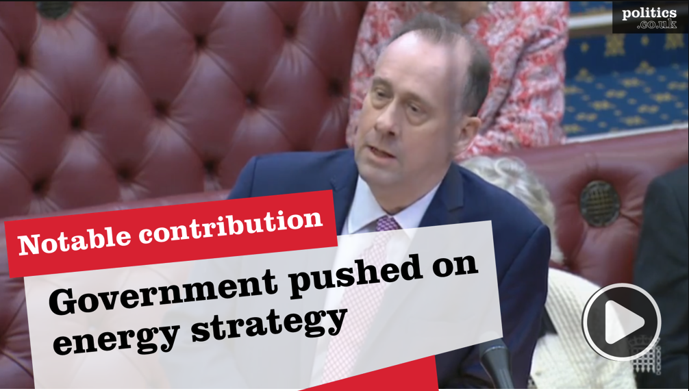 Baroness Hayman pushes the government for further details on its energy ...