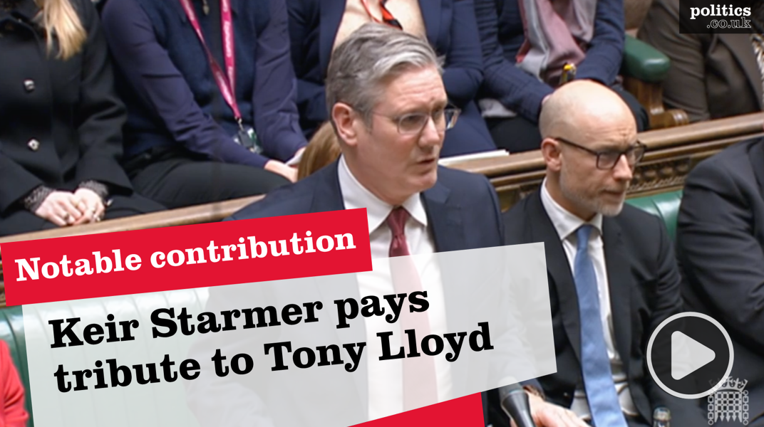 Keir Starmer pays tribute to Sir Tony Lloyd, veteran Labour MP, who has ...